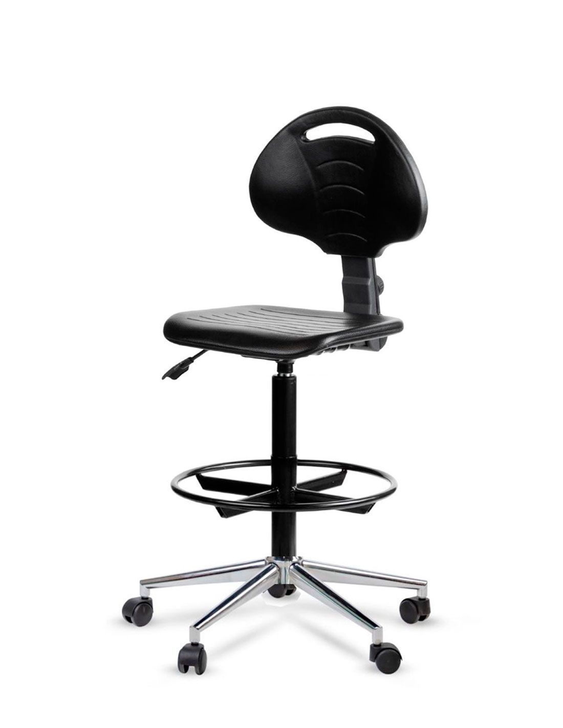 Silla Industrial Cromada con Contacto Permanente ORBIT